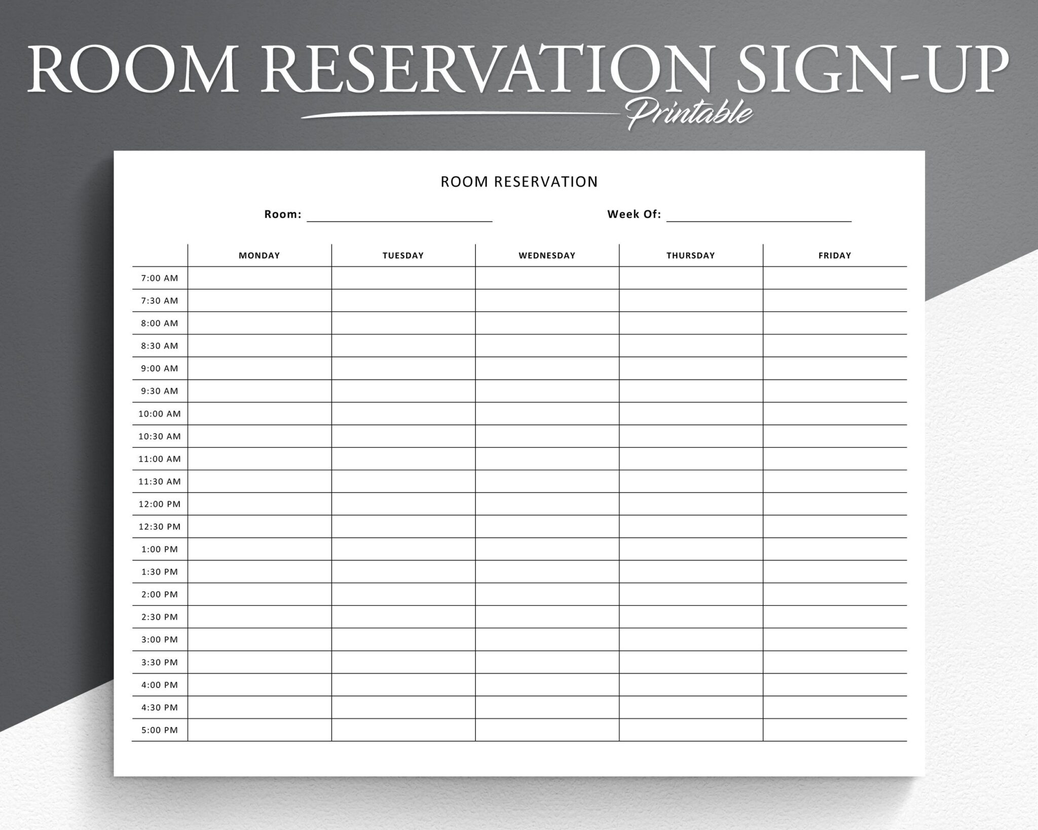 conference room sign up sheet template - BC Heathers Society